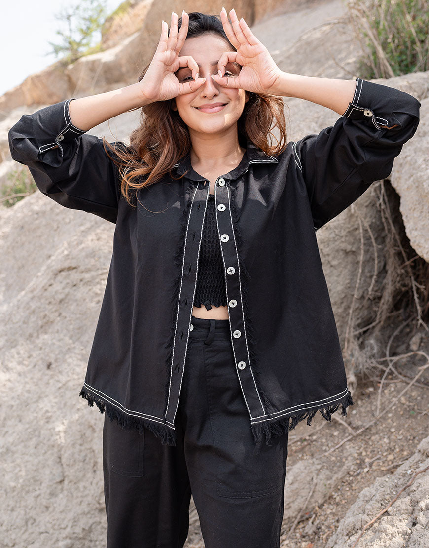 Shop Artsy Black Sassy Jacket Online - B-587-XS