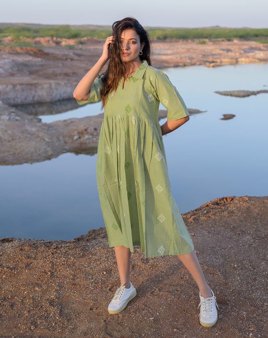 Shop Green Whisper Dress Online - B-721-XS