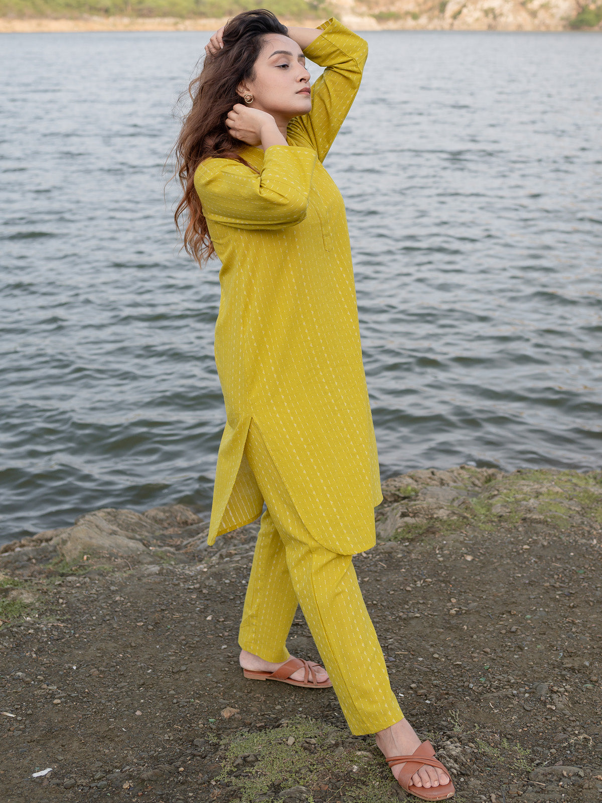 Shop Shell Yellow Co-ord Online - B-624-S